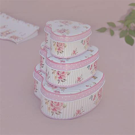 Latinha Porta Treco Kit Com 3 Peças Coração Dioneca