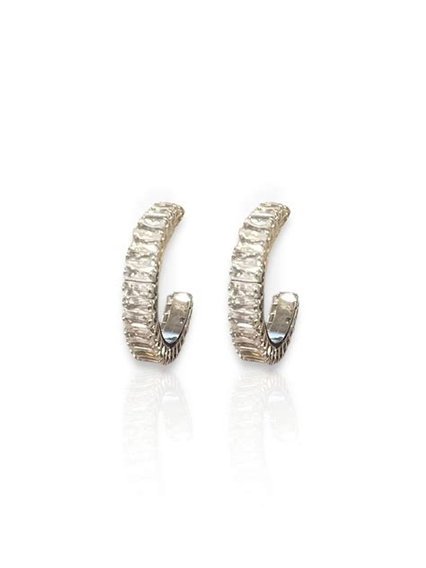 Pendientes Aros Brillos Plateados Sorellas The Brand Barcelona Sl