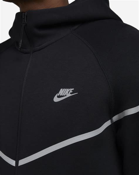 Shop Nike Tech Windrunner Fleece Reflective Full Zip Jacket Fz0754 010 Black Snipes Usa