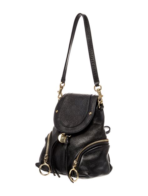 See By Chloé Leather Backpack Black Backpacks Handbags Wse106806