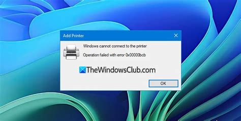 Printer Error 0x00000bcb Cannot Connect To Printer [fix]