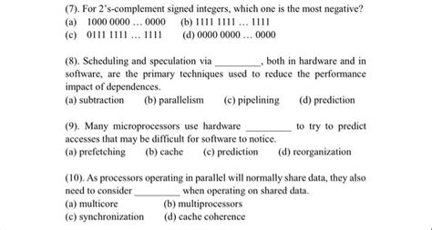 Solved 7 For 2s Complement Signed Integers Which One Is