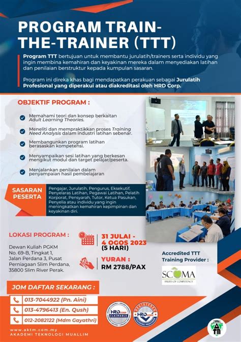 Program Train The Trainer Ttt Di Slim River Perak Pgkmcommy