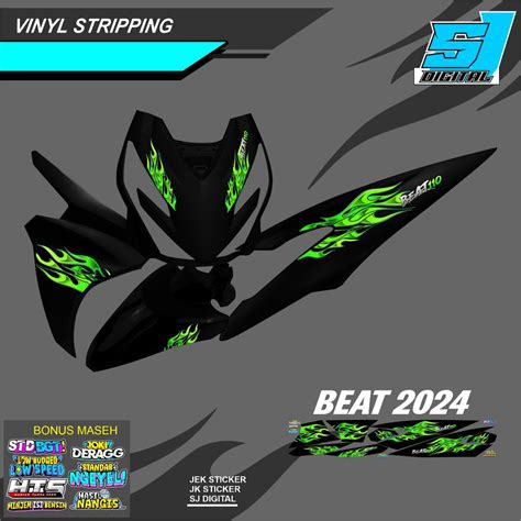 Jual Stripping Simpel Honda Beat Deluxe 2024 Desain Api Ss 20k No
