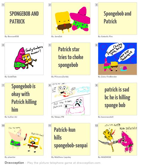Spongebob And Patrick Drawception