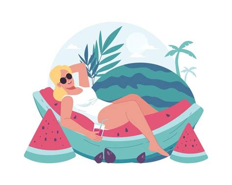 Premium Vector Enjoying Summer Holiday