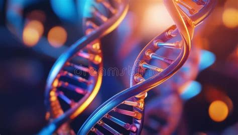 Intricate Helical Dna Structure Illuminated By Subtle Lighting And Copy