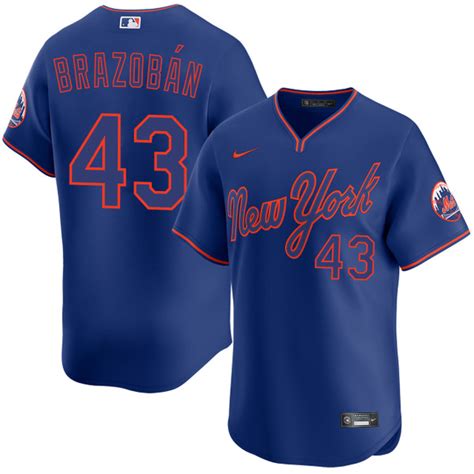 Huascar Brazobán New York Mets Alternate Royal Pullover Limited Jersey By Nike® Official Mlb®