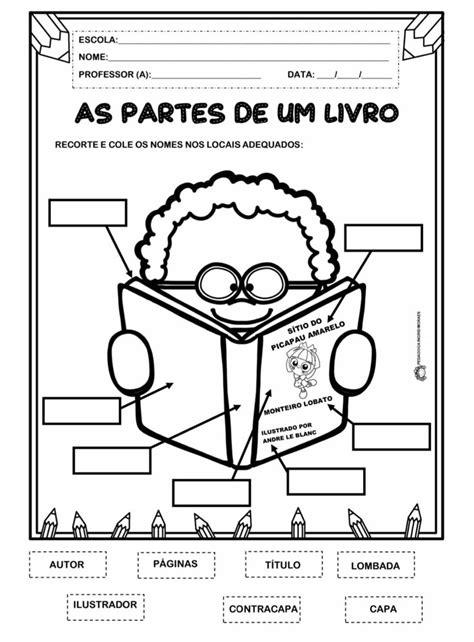 Ficha De Leitura Partes De Um Livro