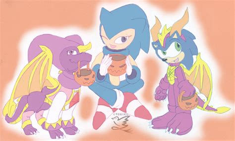 Sonic Nights Spyro In Costume By Feniiku On Deviantart