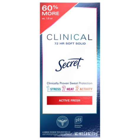 Secret Clinical Strength Soft Solid Antiperspirant And Deodorant For