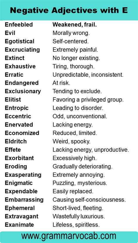 Adjectives E Words To Describe Someone Grammarvocab Adjectives E Words To Describe Someone Grammarvocab
