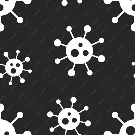 Premium Vector Vector Seamless Virus Pattern Endless Bacteria