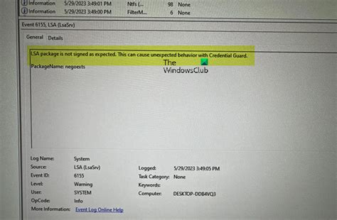 Lsa Package Is Not Signed As Expected Credential Guard Error