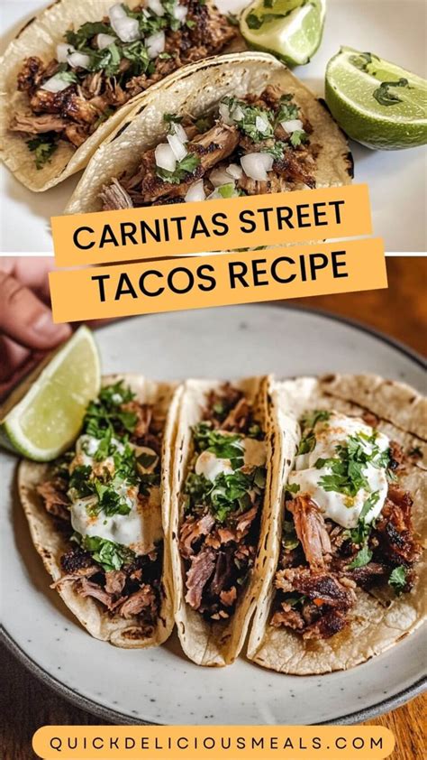 Carnitas Street Tacos Recipe Quick Delicious Meals