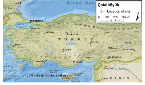Map Showing Location Of C ¸ Atalhöyük Copyright National Geographic
