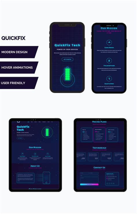 Quickfix Tech Support Website Template Templatemonster