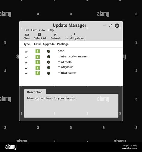 Modern Update Manager Application In Green Color Stock Vector Image