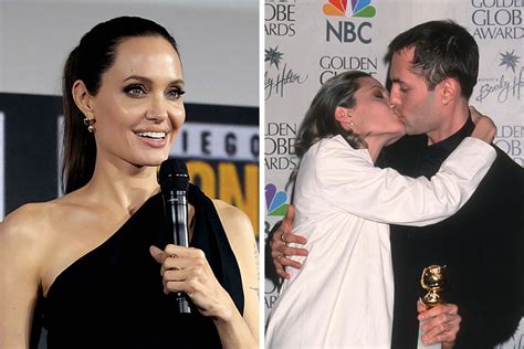 Angelina Jolie And Her Brother Kissing