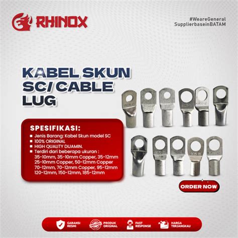 Jual Kabel Skun Sc Cable Lug Sc Scun Cable Semua Ukuran 25 10 Mm Copper Kota Batam