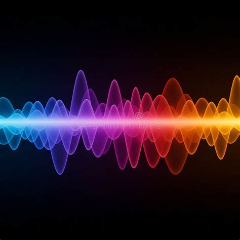 Abstract Representation Of Sound Waves Depicted As Overlapping Curves