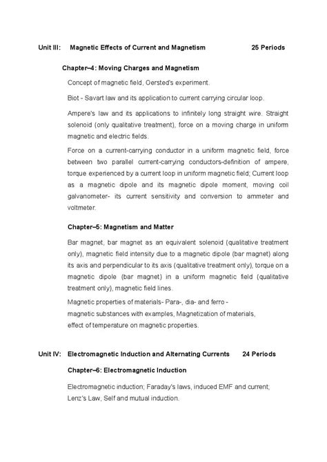 Cbse Class 12 Physics Syllabus 2025 New Download Pdf Here Aglasem