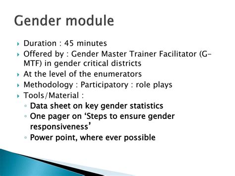 PPT Module Gender Responsive Census PowerPoint Presentation Free Download ID