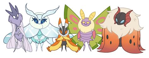 Dustox Frosmoth Mothim Venomoth Volcarona Nintendo Pokemon