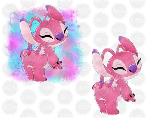 Stitch Angel Cute Clip Art Png Cartoon Clipart Sublimation Png Etsy