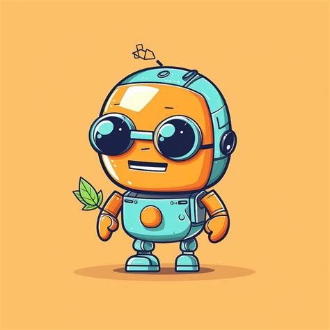 Premium Vector Cute Robot Illustration