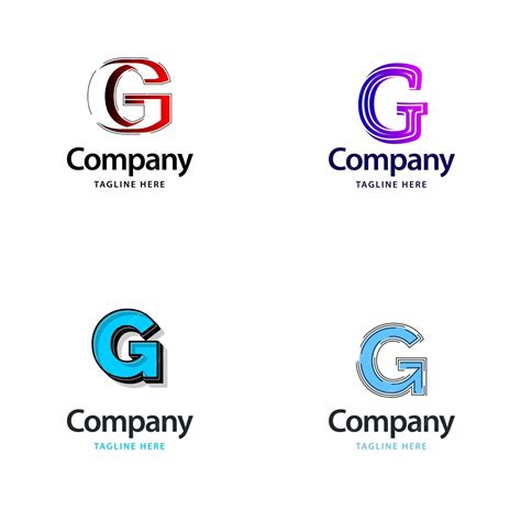 Free Vector Letter G Big Logo Pack Design Creative Modern Logos