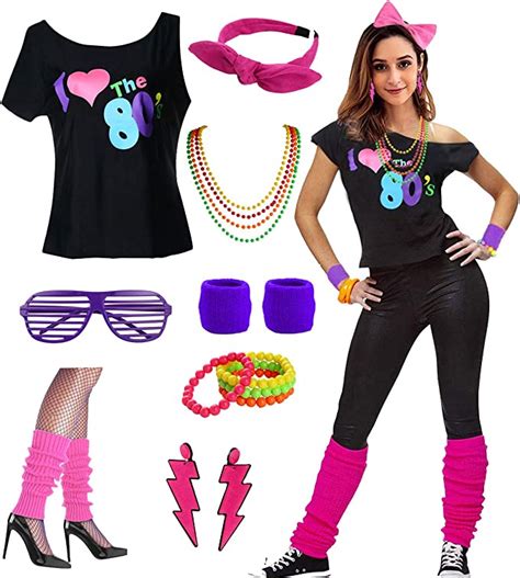 Womens I Love The 80s Disco 80s Costume Outfit Accessories 80s Theme