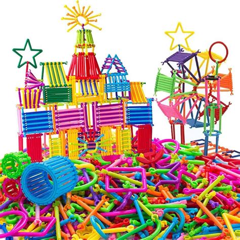 Juanyue 500 Pcs Building Toy Building Blocks Bars Different