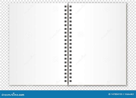 Vector Mockup Open Spiral Notebook Organizer Calendar Magazine Size