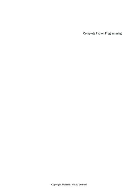 Complete Python Programming Wissen Bookstore