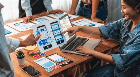 premium photo creative frontend developer brainstorming ui design