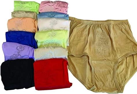 Set Of 12 Siralena Dream Girl Womens 100 Cotton Briefs Panties Size