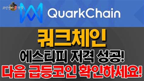 쿼크체인 에스티피 저격 성공 다음 급등코인 확인하세요 Youtube