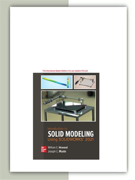 Introduction To Solid Modeling Using Solidworks 2021 17th Edition