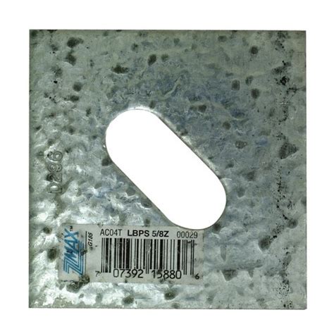 Simpson Strong Tie Lbps 3 In X 3 In Zmax® Galvanized Slotted Bearing Plate With 58 In Bolt