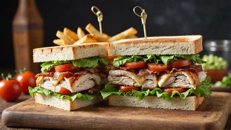 Chicken Club Sandwich Homemade Goodness