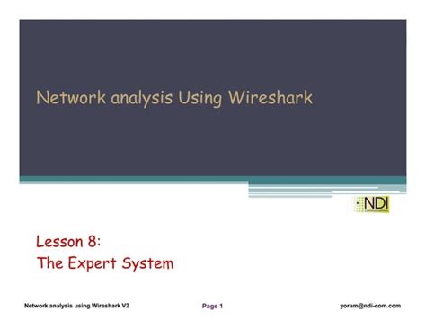 Network Analysis Using Wireshark Chapter The Expert System PDF