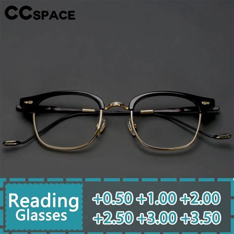 R49425 Men Luxury Brand Reading Eyeglass Lady Retro Rivet Small Size