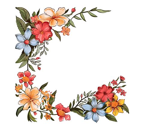 Premium Vector Floral Corner Flower Vector For Wedding Invitation