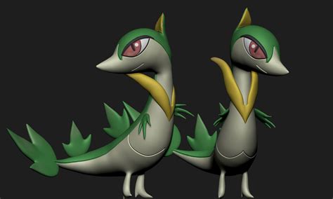 Pokemon Servine With Two Different Poses 3d Model 3d Printable Cgtrader