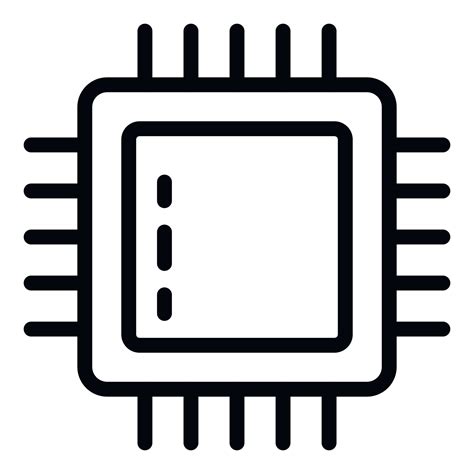 Computer Processor Icon Outline Style Vector Art At Vecteezy