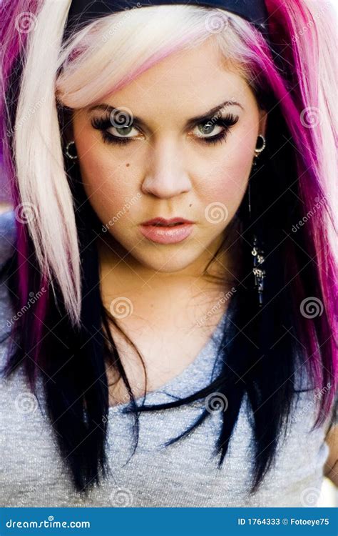 Girl Punk Fashion Model Stock Image Image Of Expression 1764333