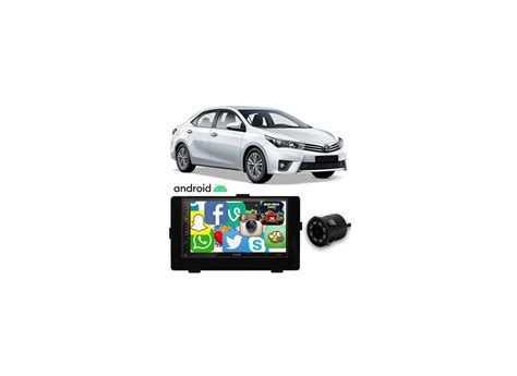 Central Multimídia Toyota Corolla 2015 A 2017 7 Polegadas Sistema Android Gps Bt Usb Sd Fm