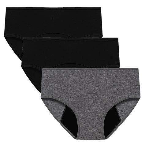 3pc Womens Menstrual Leak Proof Menstrual Panties Cotton Womens