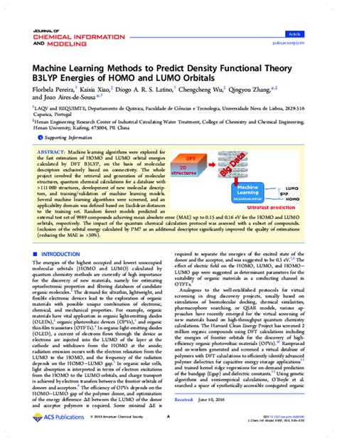Pdf Machine Learning Methods To Predict Density Functional Theory